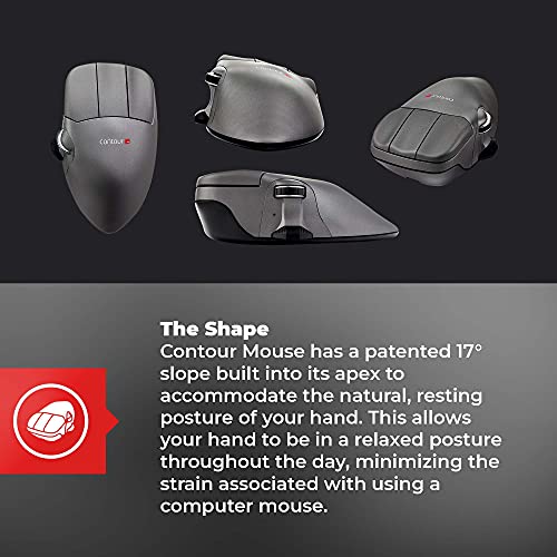 Contour Design Contour Mouse Wireless - Wireless Ergonomic Mouse for ...