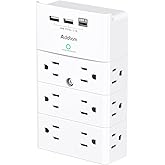 Amazon.com: Multi Plug Outlet, Outlet Splitter, POWSAV Surge Protector ...