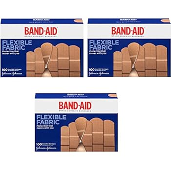 Amazon.com: Band-Aid Brand Flexible Fabric Adhesive Bandages for Wound ...