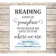 Amazon.com: Reading Gives Us Someplace To Go - Mason Cooley Quote Art ...