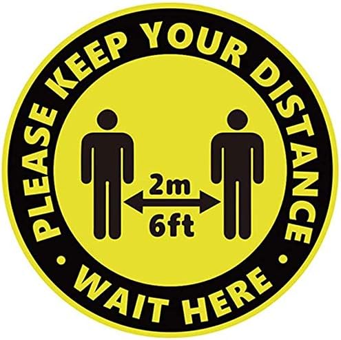 Social Distancing Floor Sticker, Please Keep Social Distance, Stand ...
