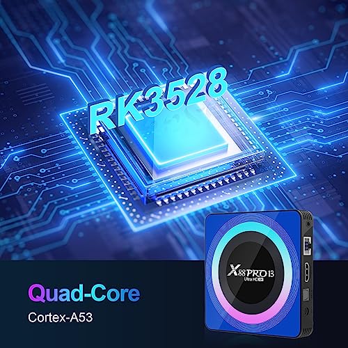 Android 13 TV Box with Backlit Wireless Mini Keyboard, X88 Pro 13 TV ...