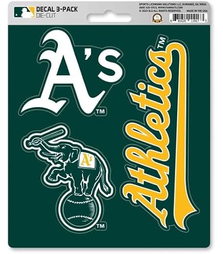 Outdoor Vinyl Stickers Oakland Athletics Die Cut Decals Set - 2 ...
