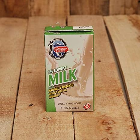 Gossner Shelf Milk 27- 8oz Cartons (1 %): Amazon.com: Grocery & Gourmet ...