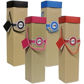 Amazon.com: Round Foil-Wrapped WINE Gift Boxes with Slide-on Lids, 8¼ ...
