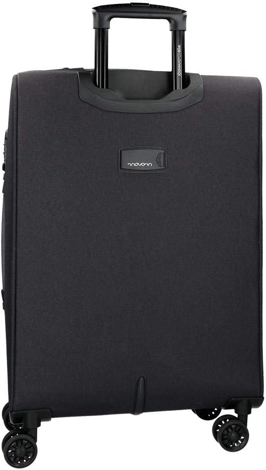 Movom Band Black Luggage Set 55/66/76 cm Soft Polyester TSA Lock 194 ...