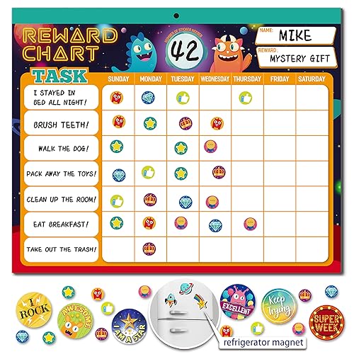Behavior Reward Chart for Kids Magnetic Routine Chart with 26 Chore ...