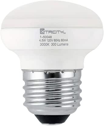 R14 LED Light Bulb, 4.5w (40w Equivalent), Dimmable, 300 Lumens, 3000k ...