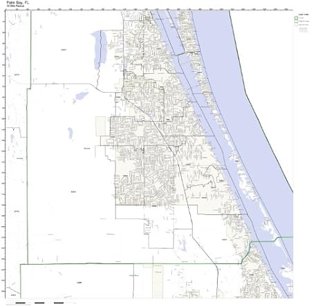 Amazon.com: Palm Bay, FL ZIP Code Map Laminated: Home & Kitchen