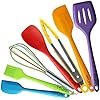 Amazon.com: HULLR 7-Piece Silicone Kitchen Utensils Cooking Tool Set ...