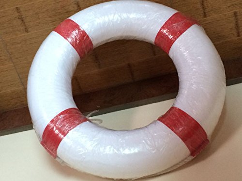 Foam Swim Rings - Swimming Pool Life Ring Buoy with Perimeter Rope (Red ...