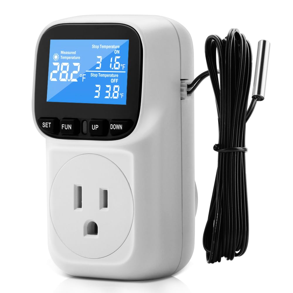 Diymore 1800W Plug in Digital Thermostat Temperature Controller ...