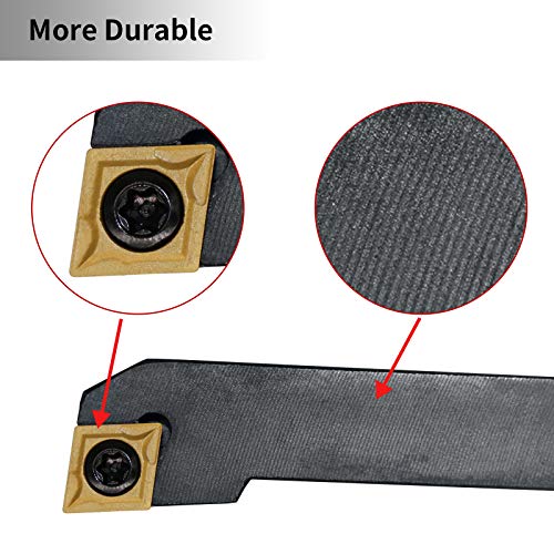 Indexable Lathe Turning Tool,1/2'' Shank 7 Pieces Carbide Turning Tool Set,Metal Lathe Tools ...