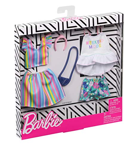 Barbie Clothes -2 Outfits for Barbie Doll Include a Top with ‘Weekend ...