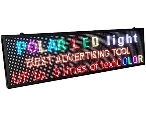 OUTDOOR 40" x 11" WiFi P6 high resolution, full LED RGB color sign with ...
