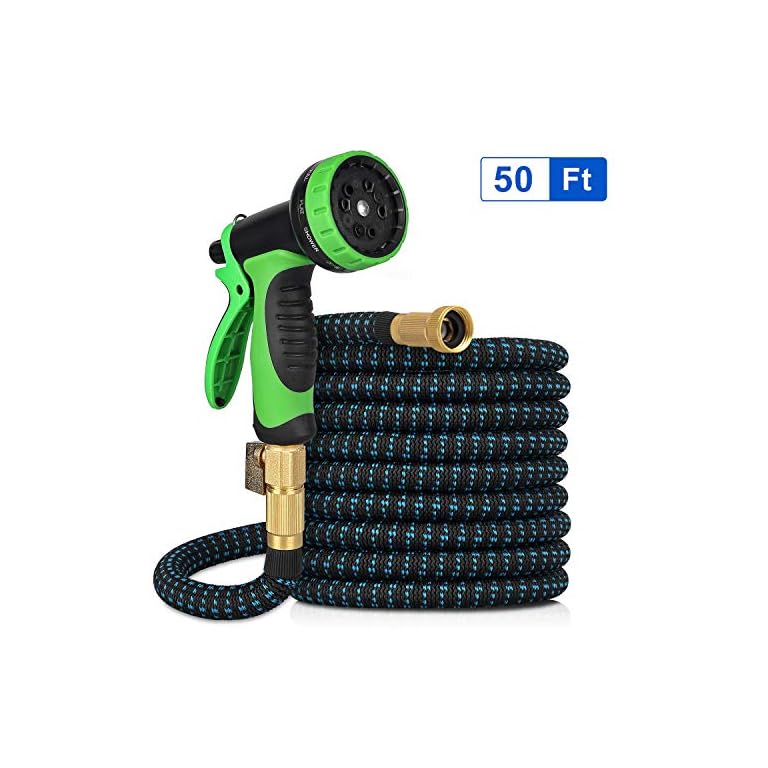 Melnor Garden Coil Hose with All Brass Connectors and Storage Rack ...
