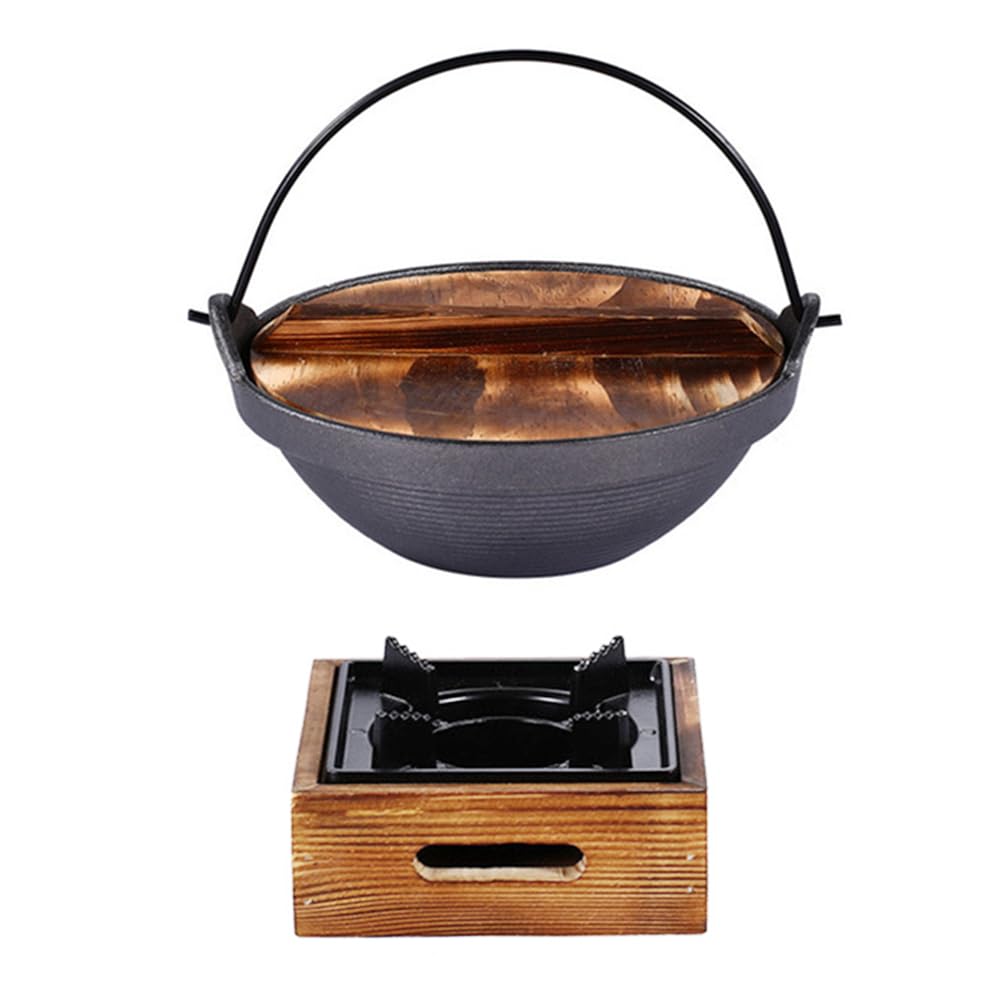 Cast Iron Nabe Pot Iron Soup Pot Cast Iron Stock Pot Non- Stick Cooking ...