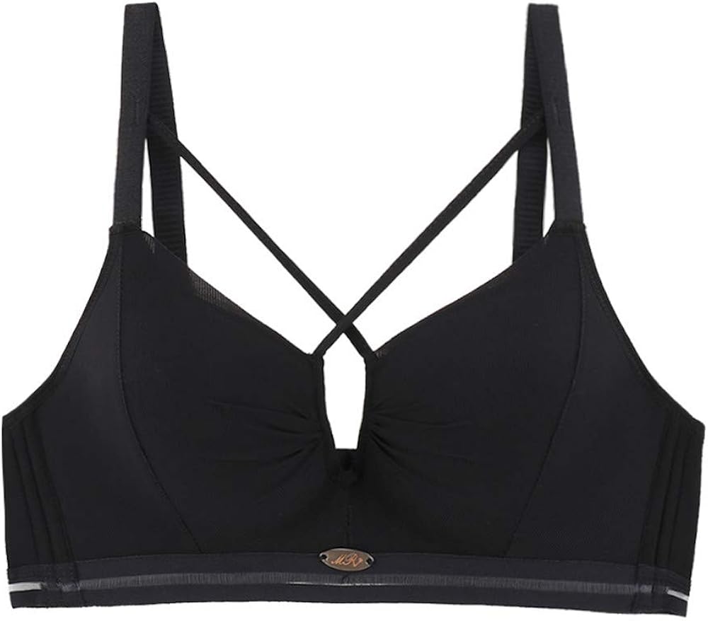 Women's Soft Comfort Push-up Wireless Bra Sexy Front Cross Bra with ...