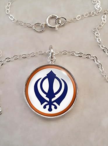 Amazon.com: Sikh Khanda Symbol .925 Sterling Silver Necklace: Handmade