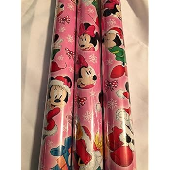 Amazon.com: Disney Minnie Mouse - Christmas Wrapping Paper 70 Sq Feet ...