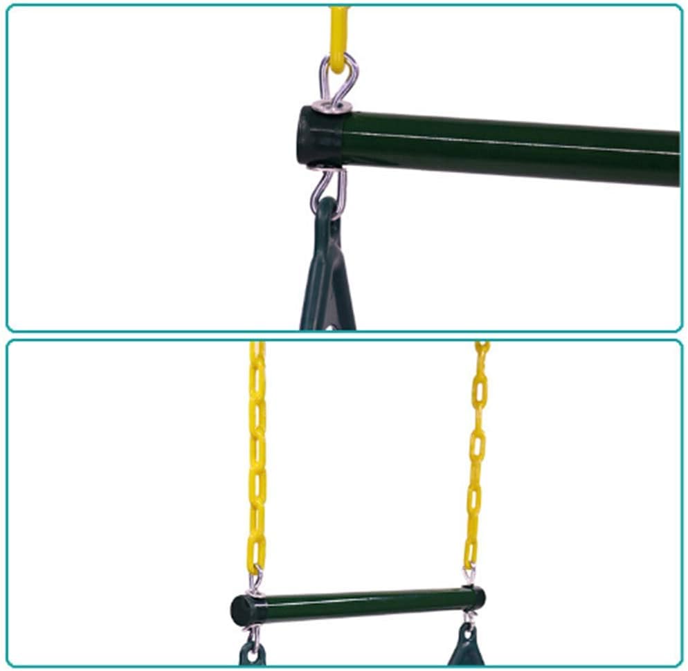Fantasy Tree Heavy Duty Steel Trapeze Bar with Rings and Plastic Coated ...
