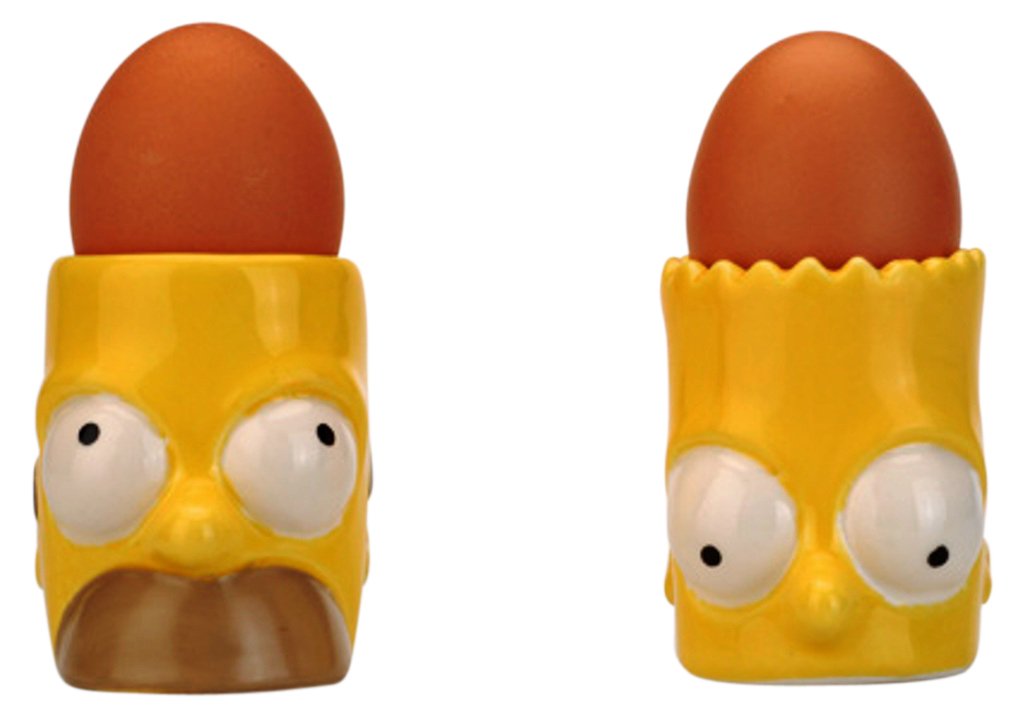 BergHOFF "The Simpsons 1500010 2 Egg Cups Bart and Homer Simpson ...