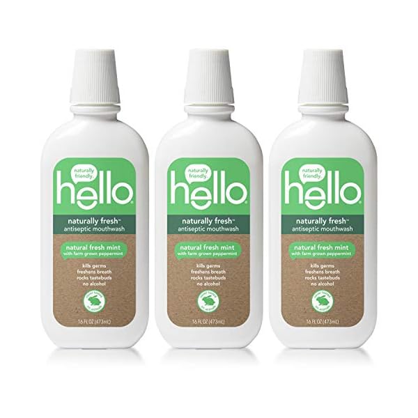 Hello Naturally Fresh Antiseptic Alcohol Free Mouthwash, Natural Fresh ...