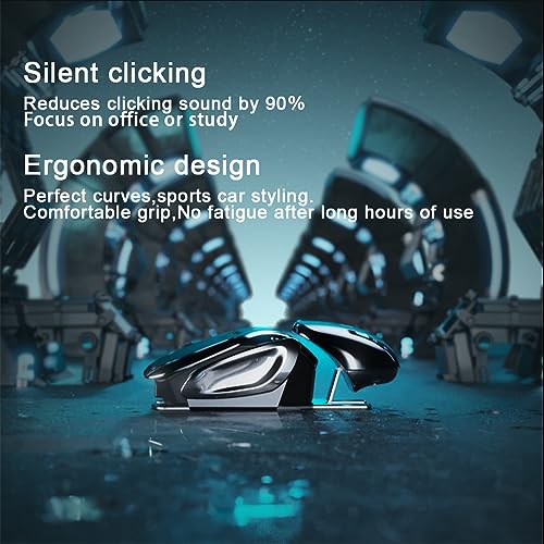 DANCESOUL Unique Look Wireless Mouse with USB＆Type C 2-in-1 Receiver ...