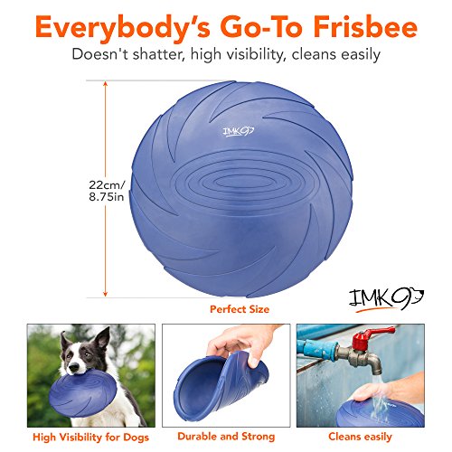IMK9 Dog Frisbee Toy - Soft Rubber Disc for Large Dogs - Frizbee for ...