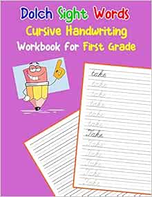 Amazon.com: Dolch Sight Words Cursive Handwriting Workbook for First ...