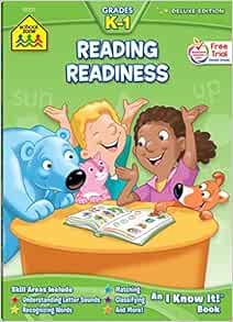Amazon.com: School Zone - Reading Readiness Workbook - 64 Pages, Ages 5 ...