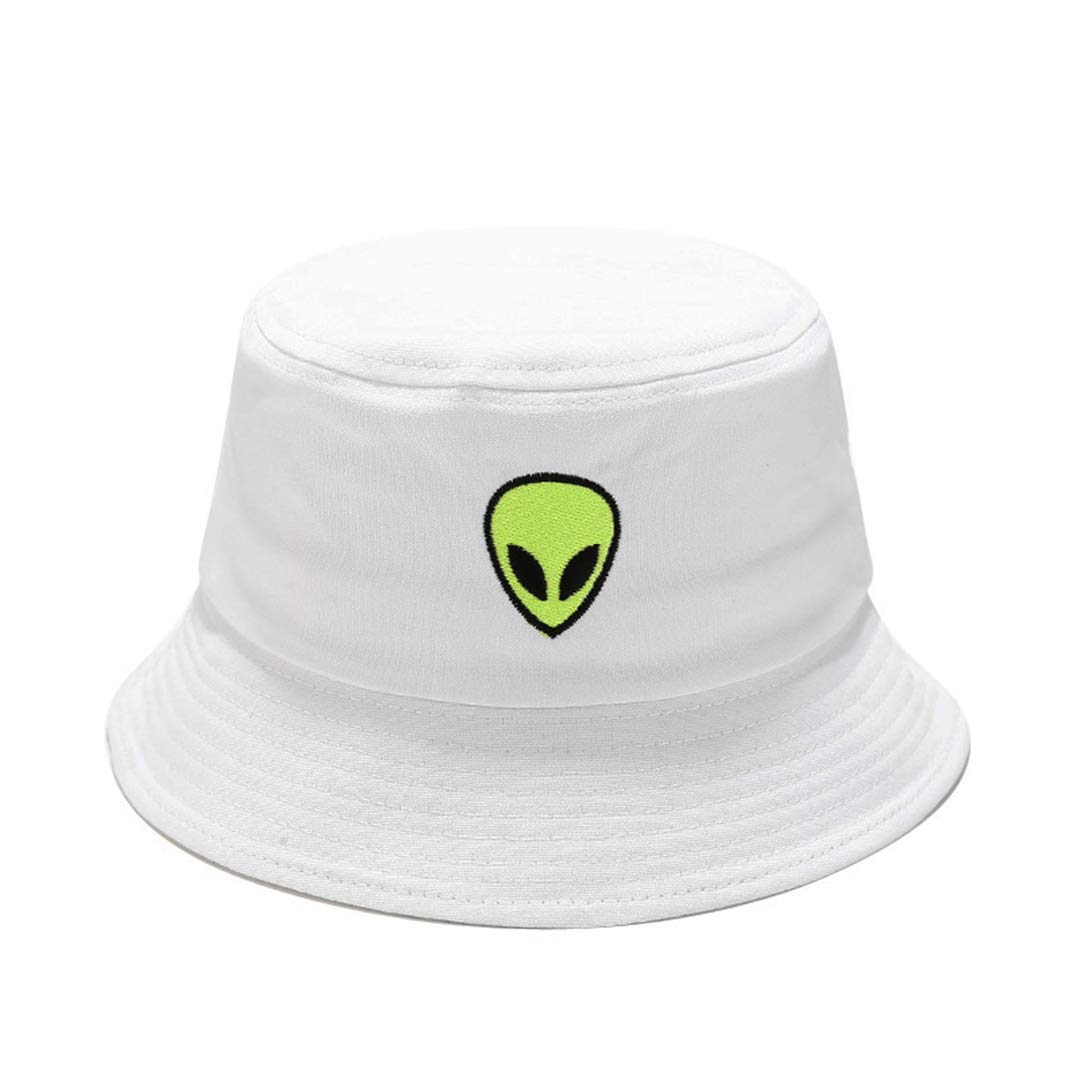Alien Embroidered Bucket Hat Packable Fisherman Cap Unisex Outdoor Hat ...