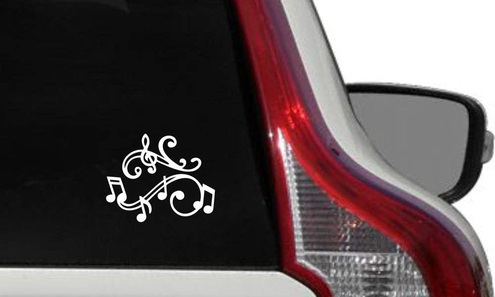 Amazon.com: Music Note Ornament Version 4 Car Vinyl Sticker Decal ...