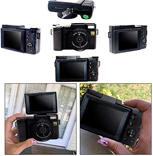 Digital Camera Vlogging Camera with Flip Screen 2.7K 24.0MP 3.0 inch ...
