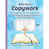 Bible Verse Copywork - Cursive handwriting practice workbook for kids ...
