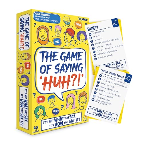 TOMY The Game of Saying 'Huh?!' - Voice Impressions Card Games - Funny ...