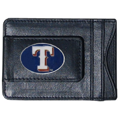 Amazon.com : Siskiyou MLB Texas Rangers Leather Cash and Card Holder ...