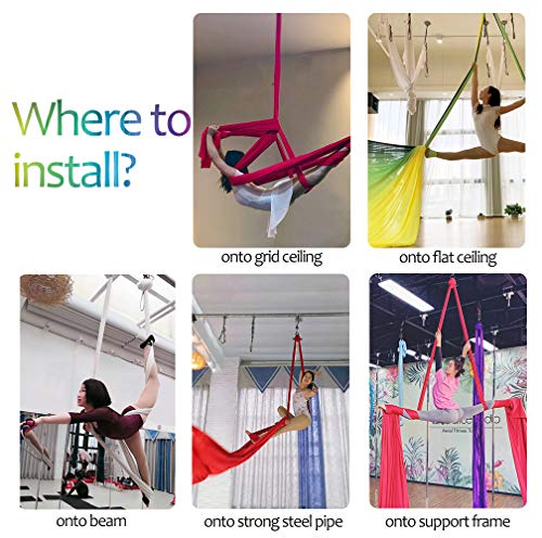 Aerial Silks Deluxe Equipment Set for Aerial Yoga, Aerial Yoga Hammock ...