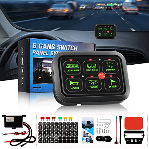 ALAVENTE Universal 6 Gang Switch Panel, Automatic Dimmable Electronic ...