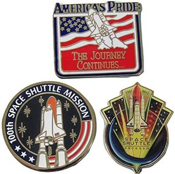 Amazon.com: Space Shuttle Program Pin Trio Commemorative Official NASA ...