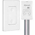 DEWENWILS Wireless Light Switch and Receiver Kit, Wall Switch Remote ...