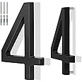 Amazon.com: 6 Inch Floating House Number Metal Modern Anti-Rust House ...