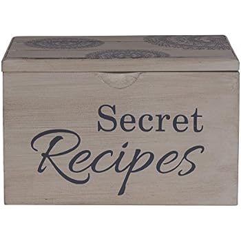 Amazon.com: Primitive Recipe Box with Star: Recipe Holders: Kitchen ...