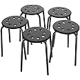 Amazon.com: Topeakmart Set of 5 Commercial Plastic Stackable Stools ...