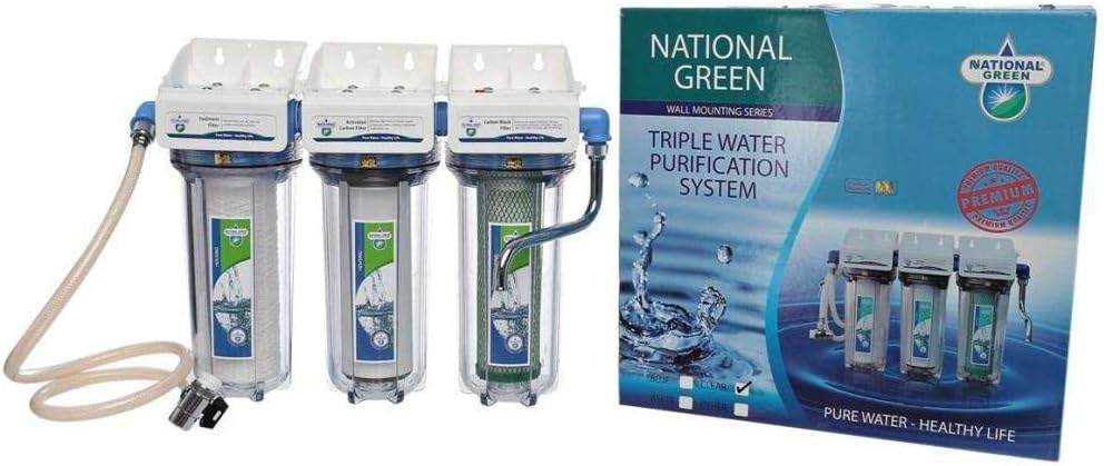 National -Triple Clear Water Purification Filter System with ...