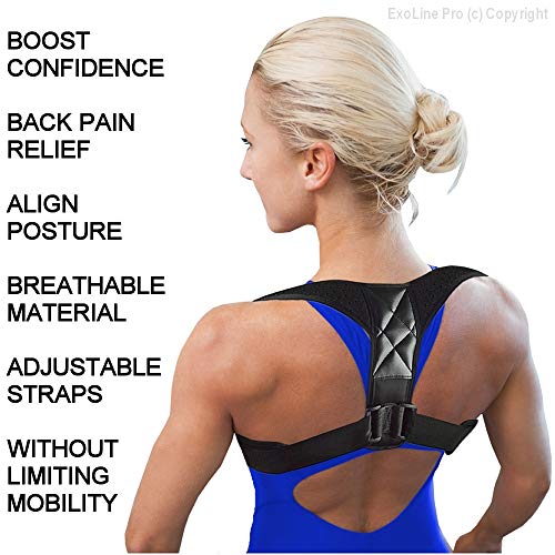 Posture Corrector Straight Upper Back Corrector Belt, Adjustable ...