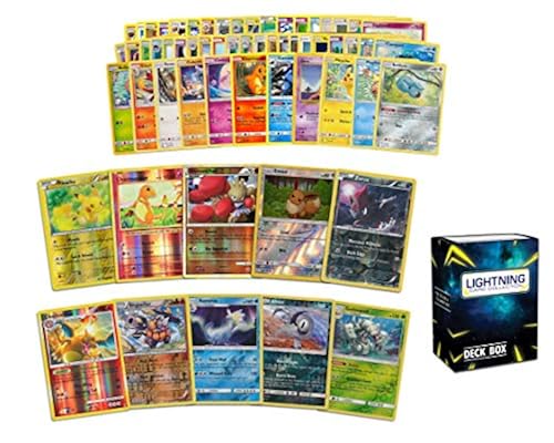 50 Random Pokémon Cards w/ Lightning Card Collection Box. in Oman | Whizz