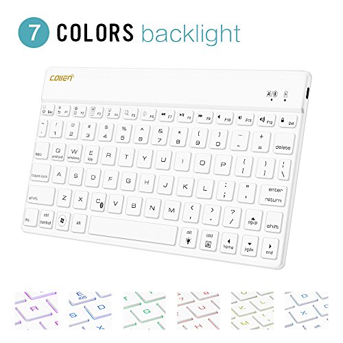 Collen Ultra Thin Universal 7 Colors Backlight Wireless Bluetooth ...