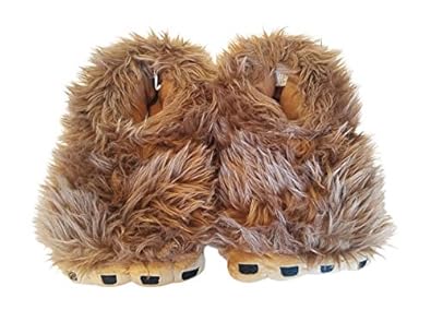 Buy George Bigfoot Sasquatch Hairy Slippers for Men (Shoe Size 7-8 ...