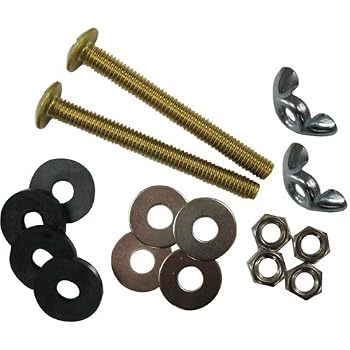DANCO Brass Closet Bolts with Nuts and Washers Toilet Bolt Set, 1/4 ...
